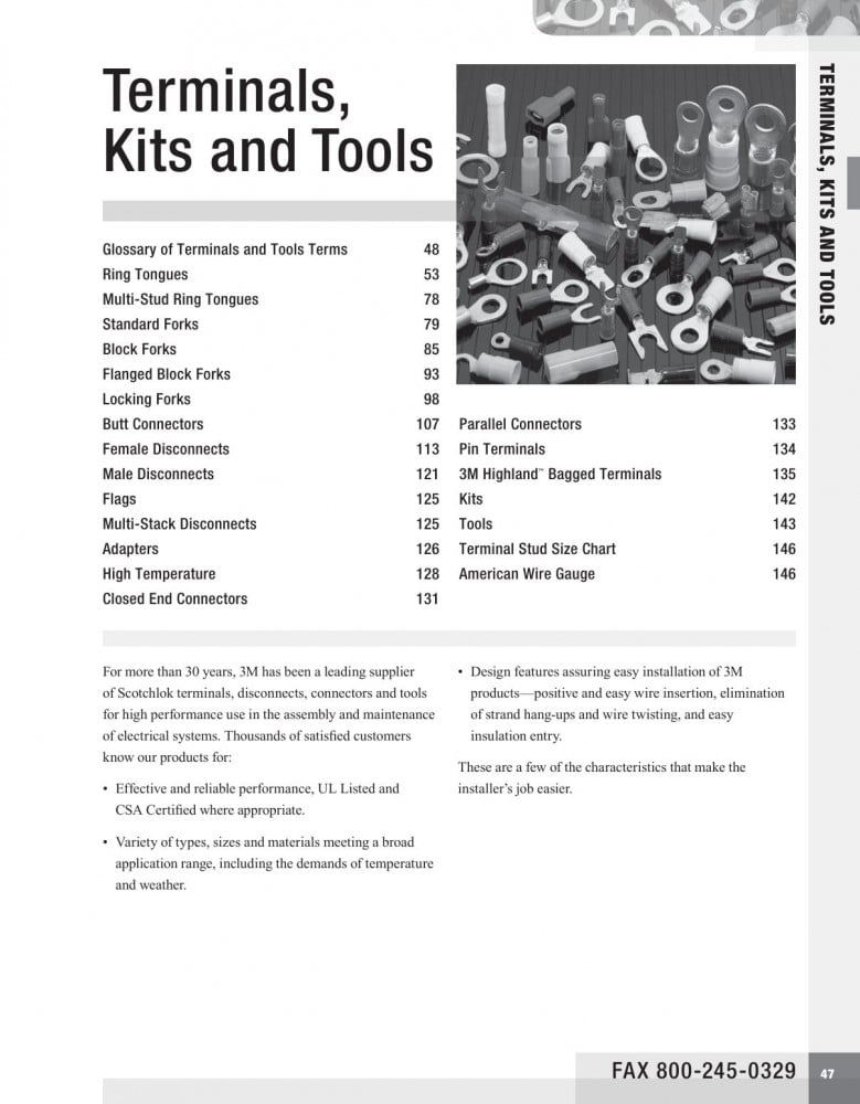 3M terminal catalog page 1
