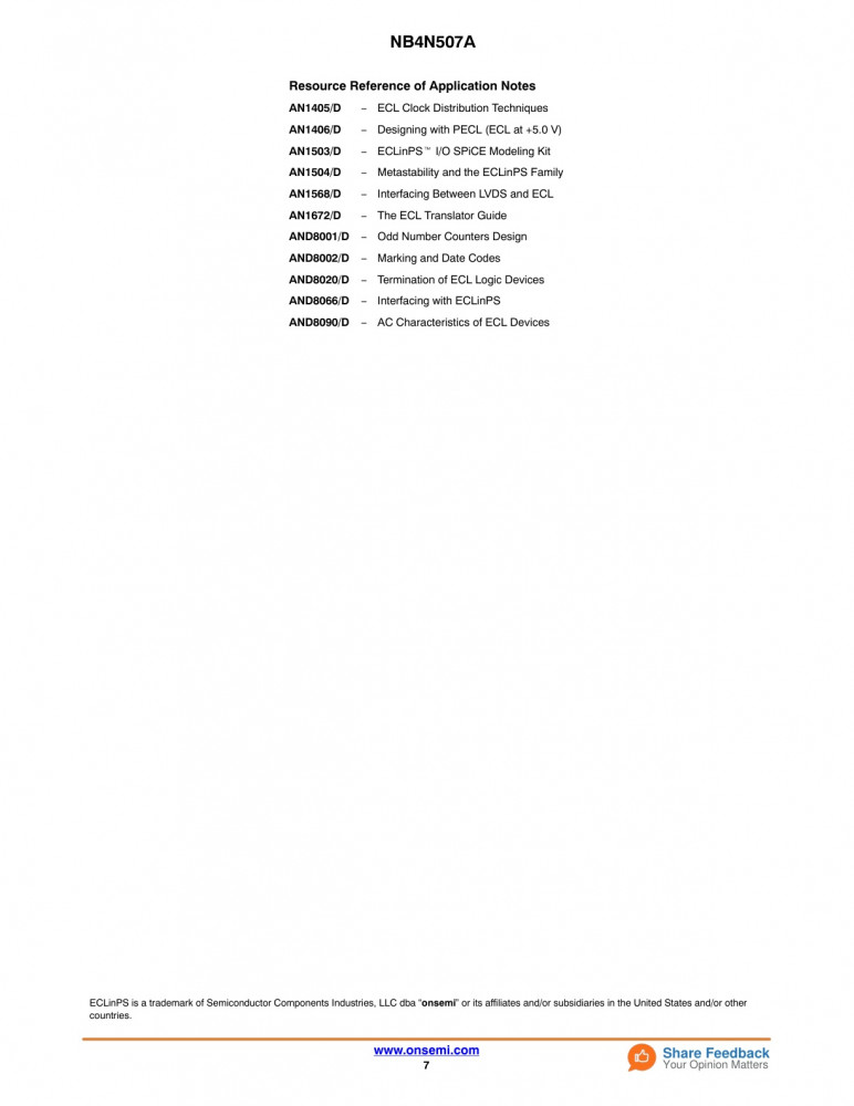 NB4N507A datasheet page 7