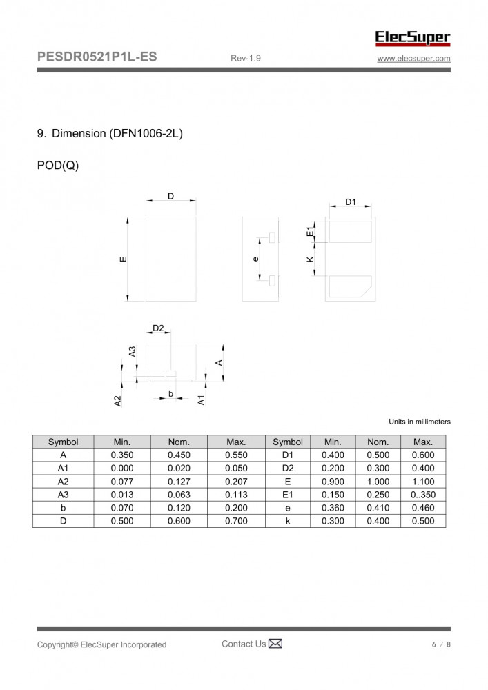 PESDR0521P1L-ES datasheet page 6