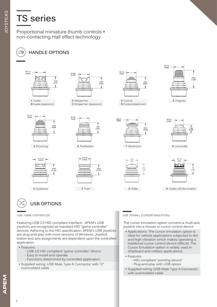 APEM TS series technical document page 6