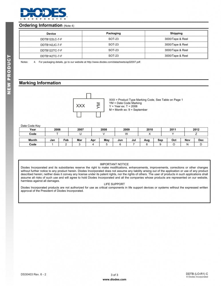 DDTB122TC-7-F datasheet page 3