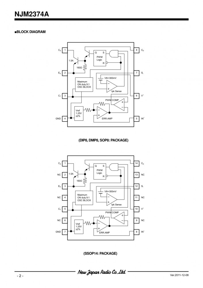 NJM2374AM technical document page 2
