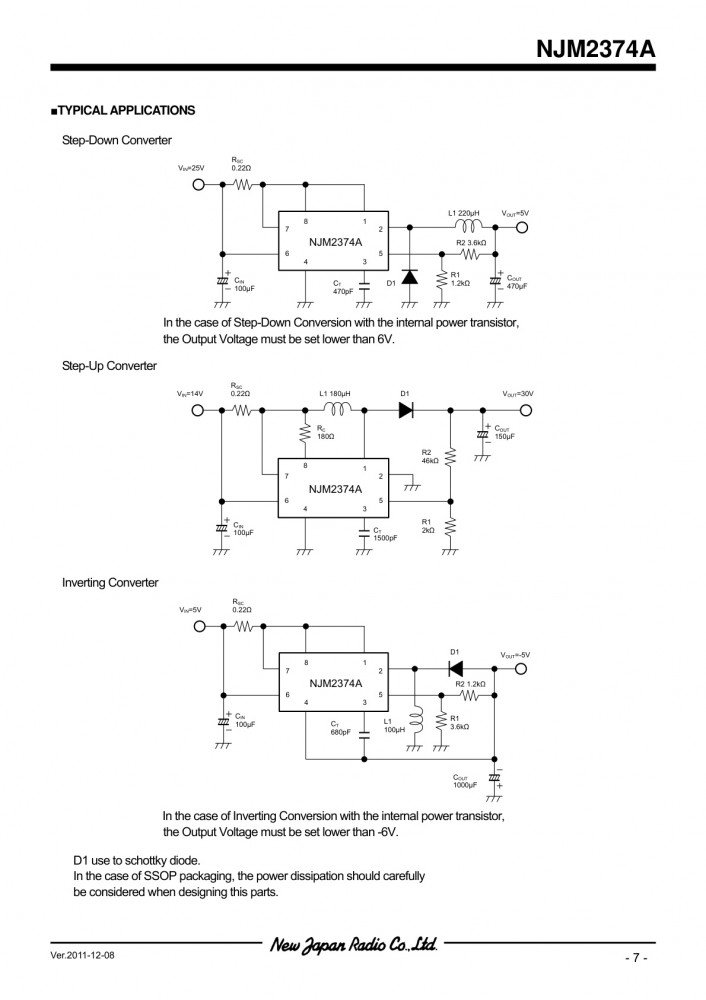 NJM2374AM technical document page 7