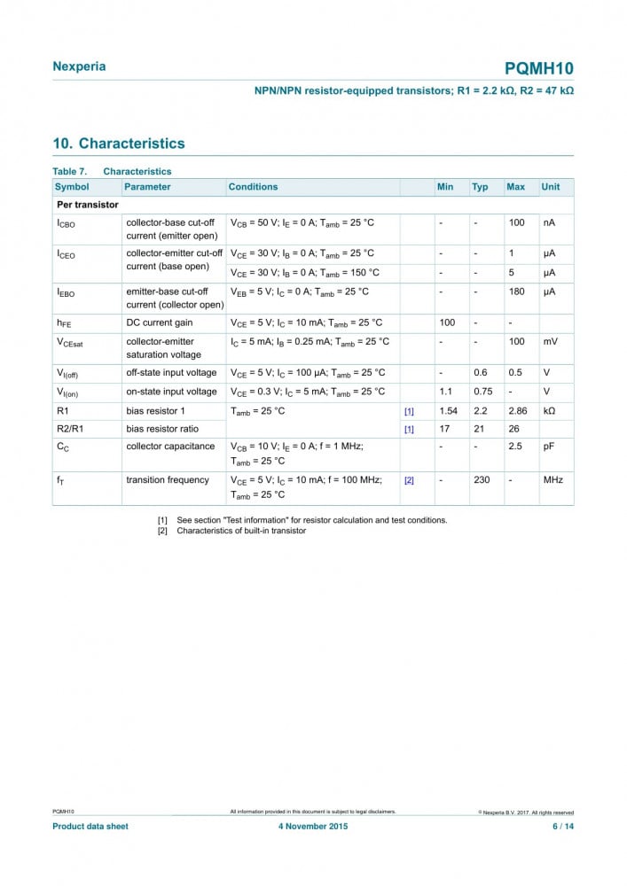 PQMH10Z datasheet page 6