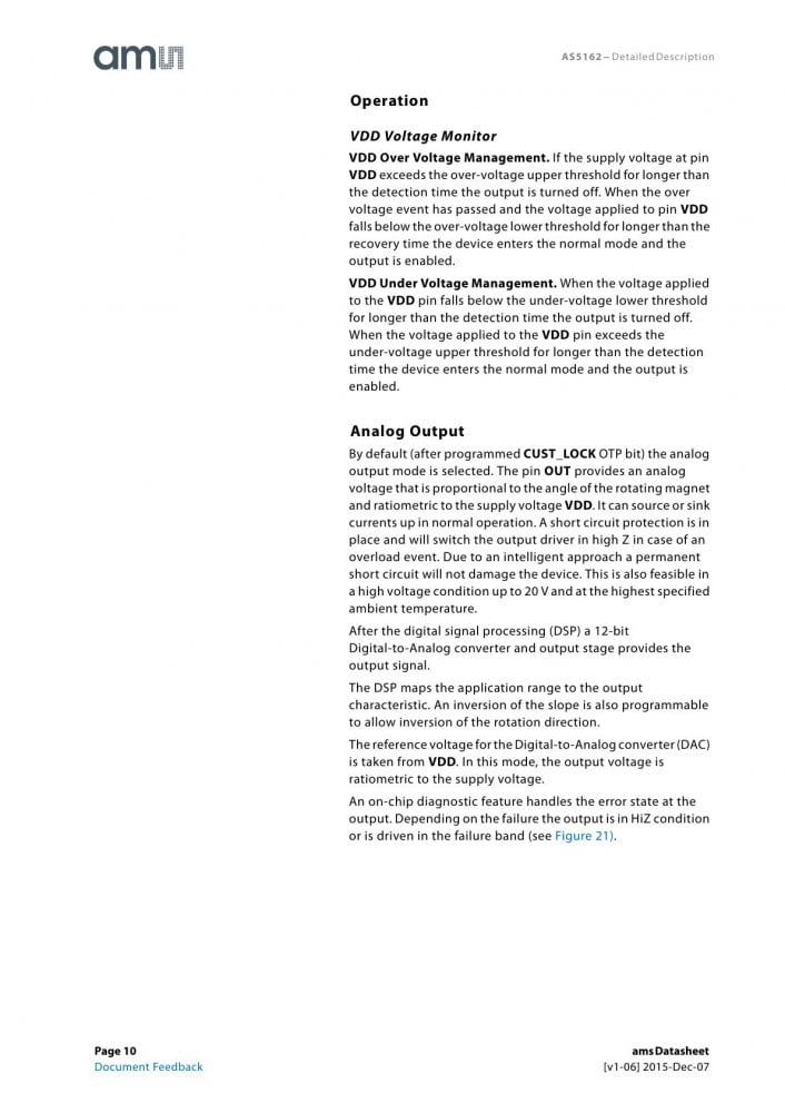 AS5162 datasheet page 10