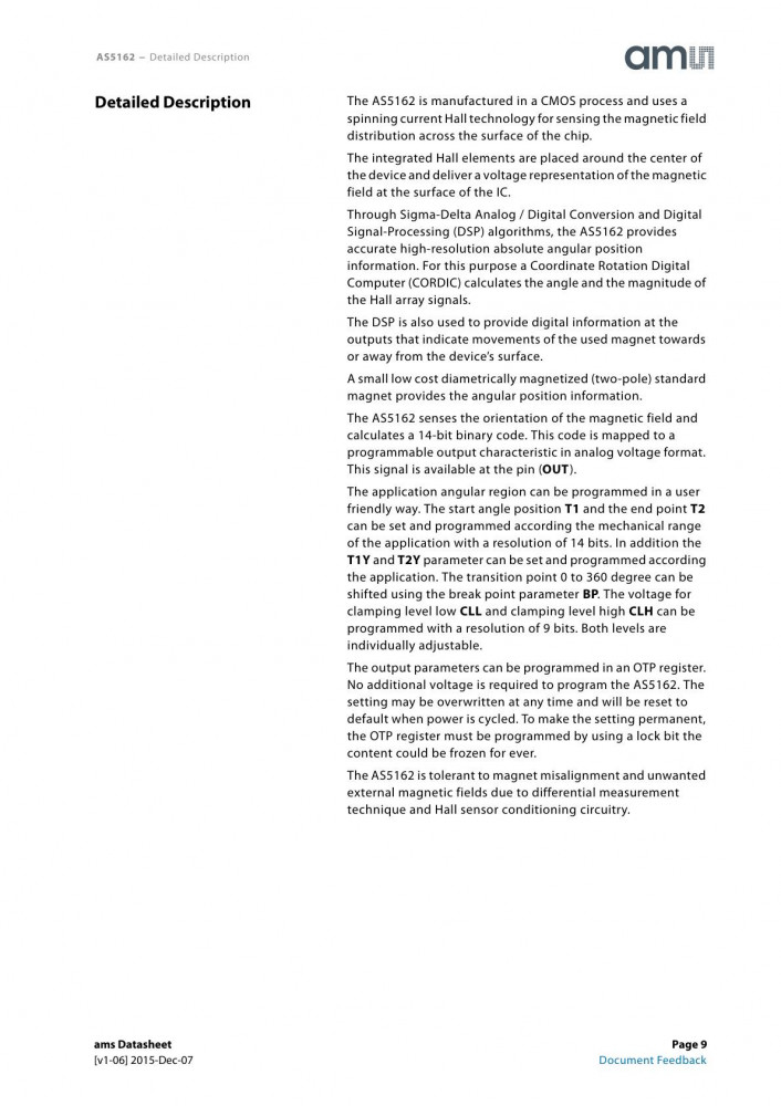 AS5162 datasheet page 9