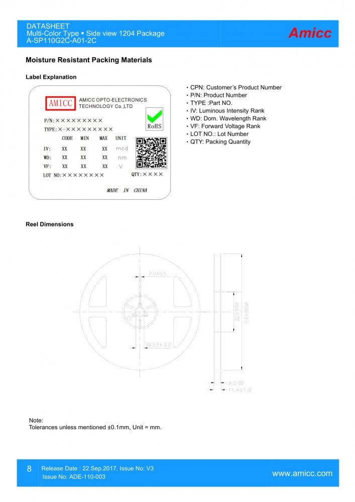 A-SP110G2C-A01-2C datasheet page 8
