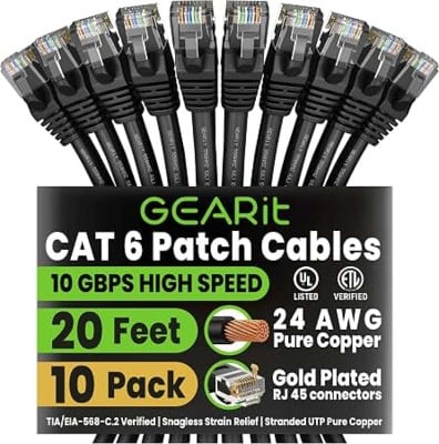 Amphenol MP-6ARJ45SNNG-065 Modular Ethernet Cable (RJ45)