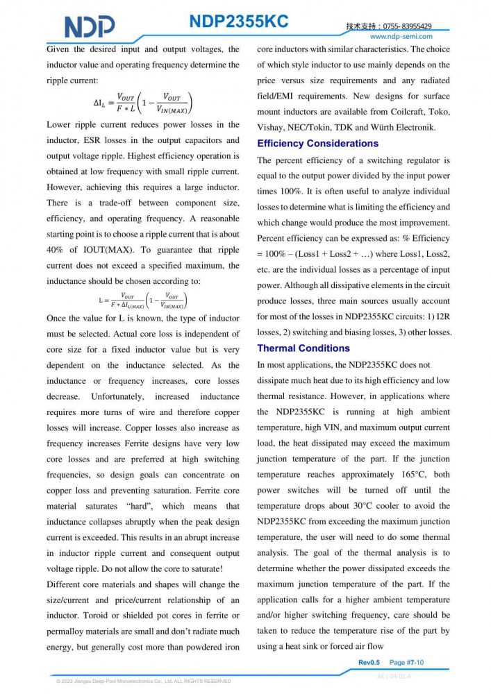 NDP2355KC datasheet page 7