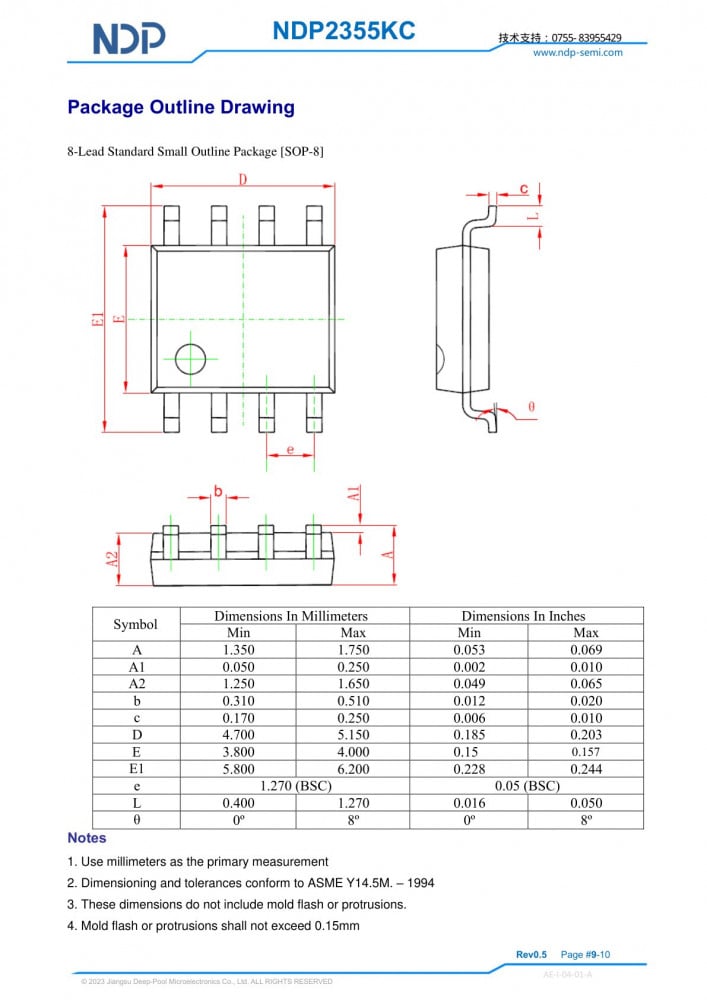 NDP2355KC datasheet page 9
