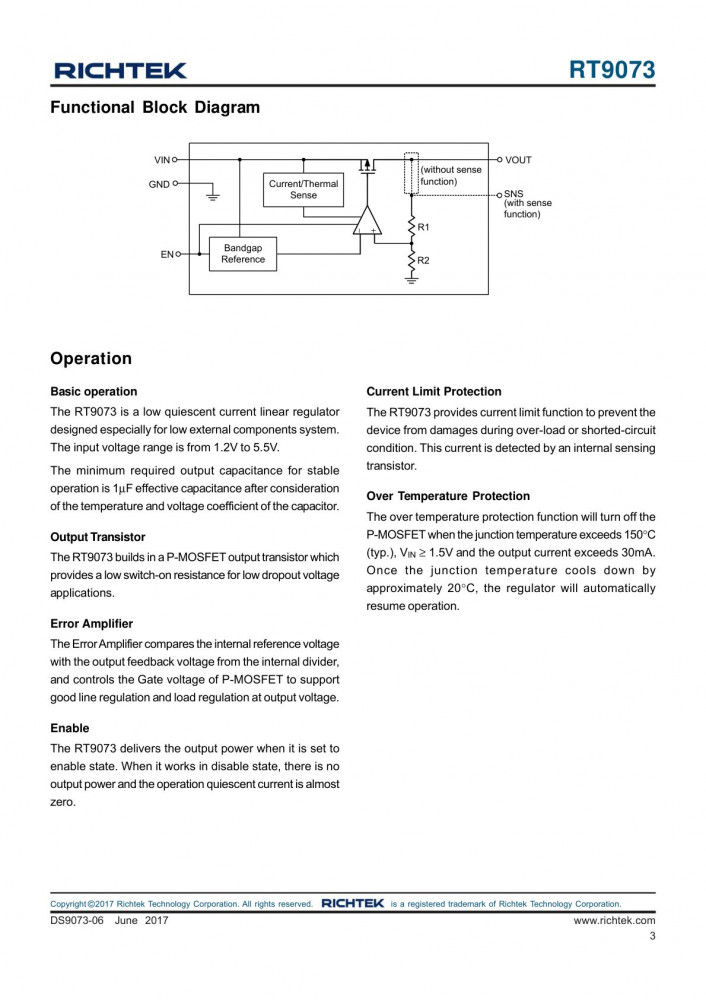 RT9073 datasheet page 3