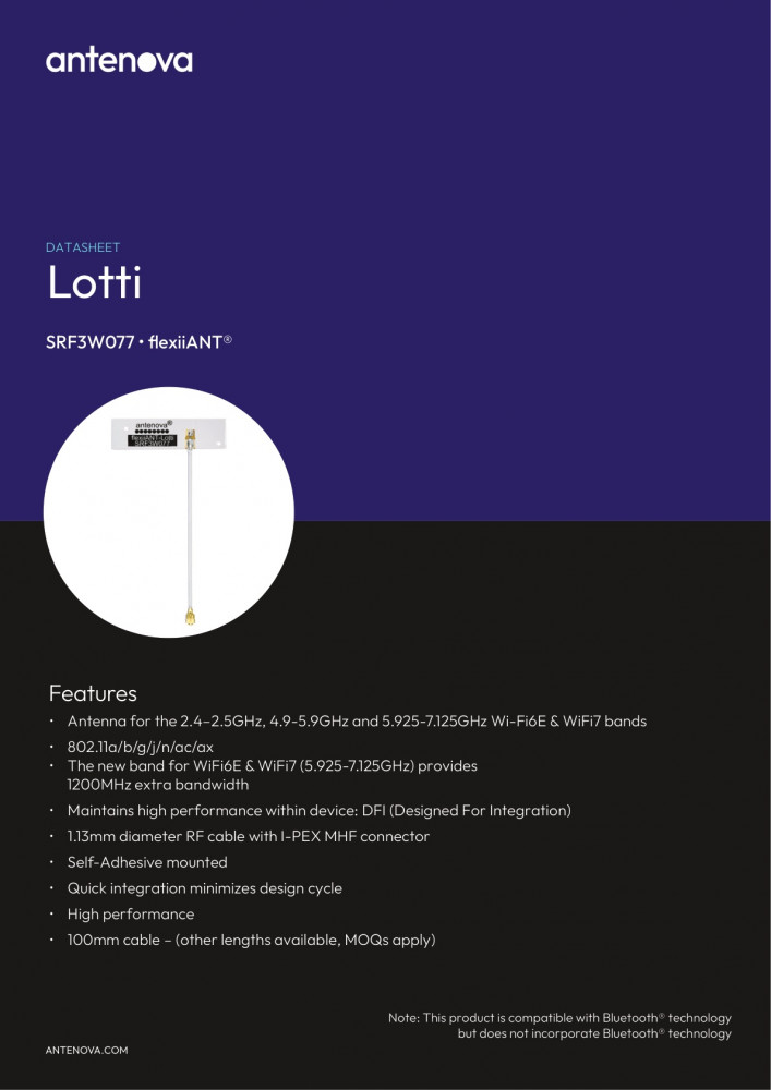 Lotti SRF3W077 datasheet page 1