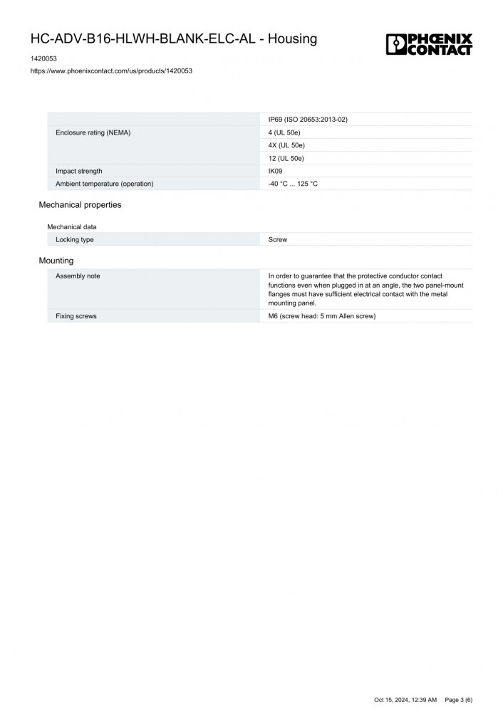 Phoenix Contact 1420053 technical document page 3