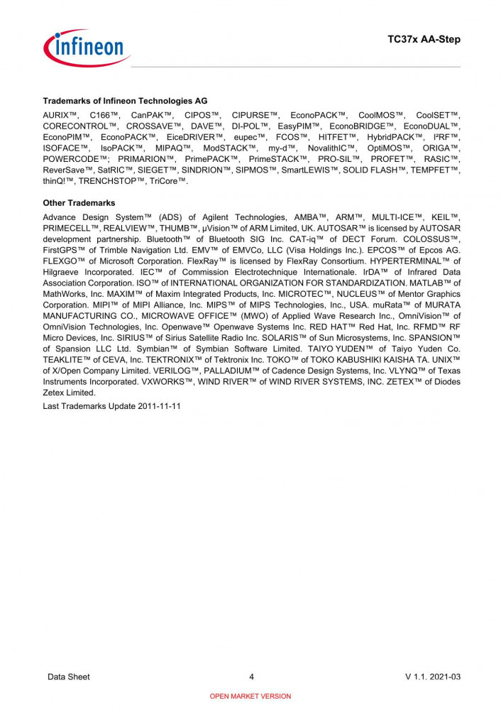 TC37x datasheet page 4