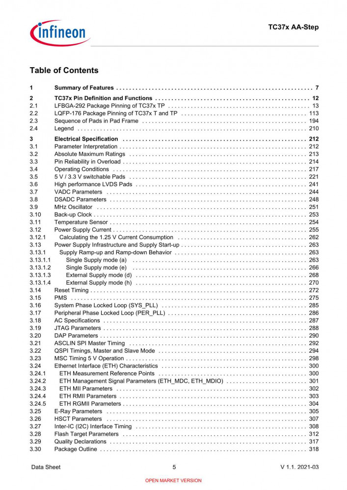 TC37x datasheet page 5