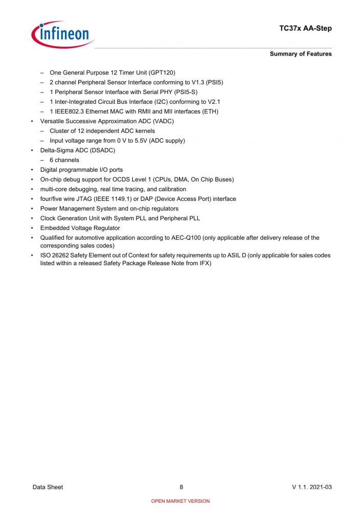 TC37x datasheet page 8