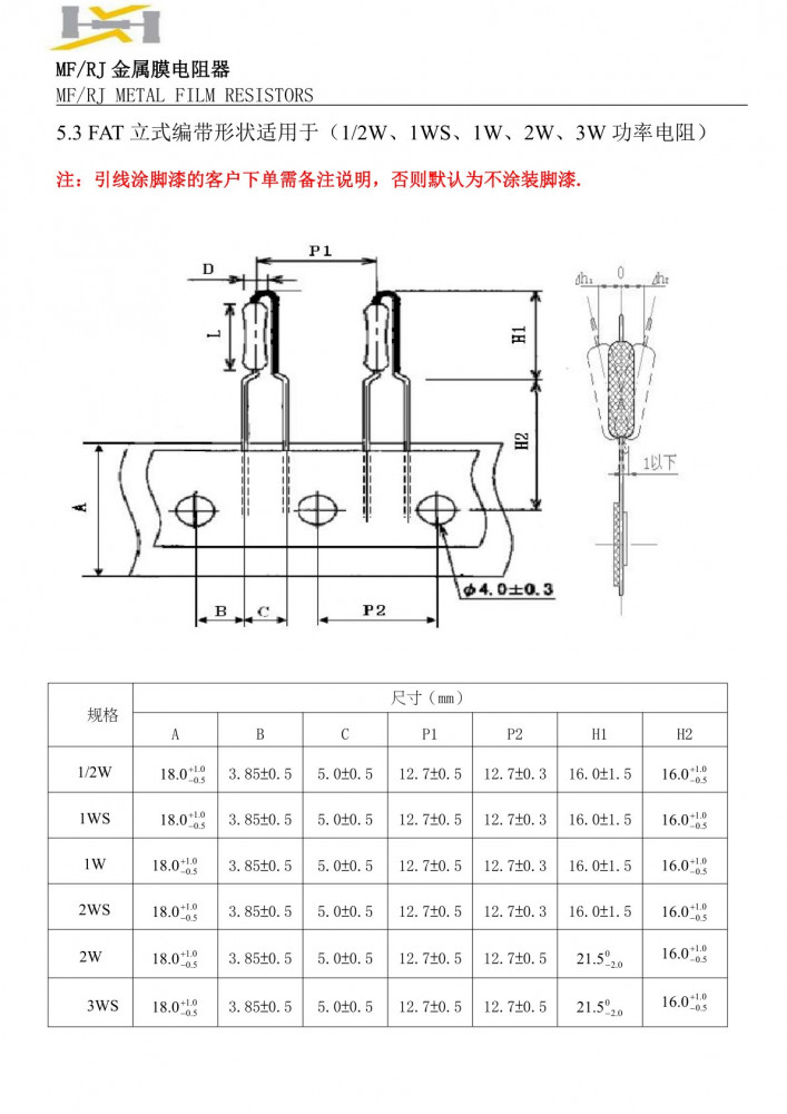 MF series resistor document page 10