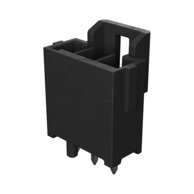 Ultra-Fit Vertical Header, 3.50mm Pitch, Single Row, 3 Circuits, with Kinked Pins, 0.76µm Gold (Au) Plating, Glow-Wire Capable, Black for sale