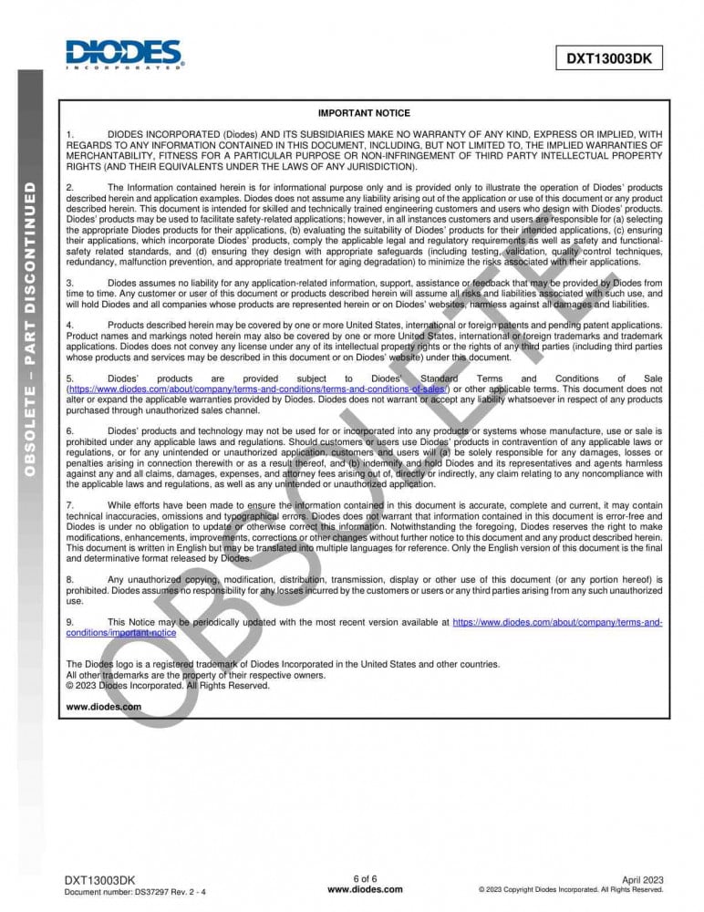 DXT13003DK-13 datasheet page 6
