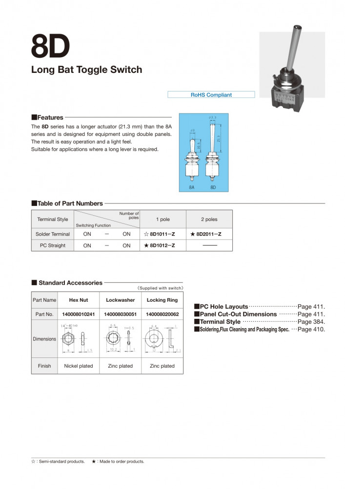 8 Series toggle switch document page 4