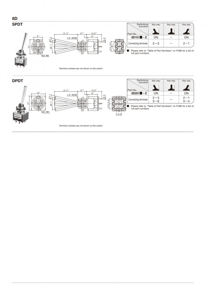 8 Series toggle switch document page 5