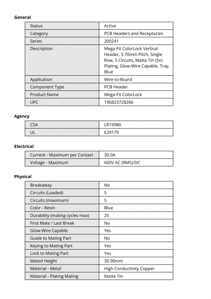 MOLEX 2002415115 technical document image 2