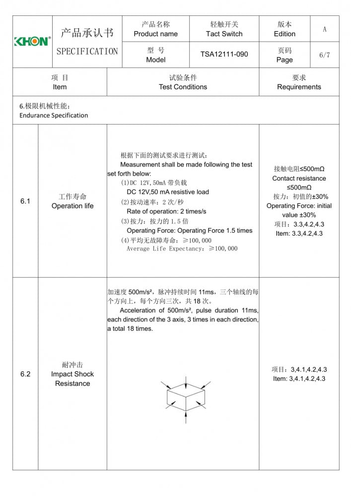 TSA12111-090B512CA-001E specification page 7