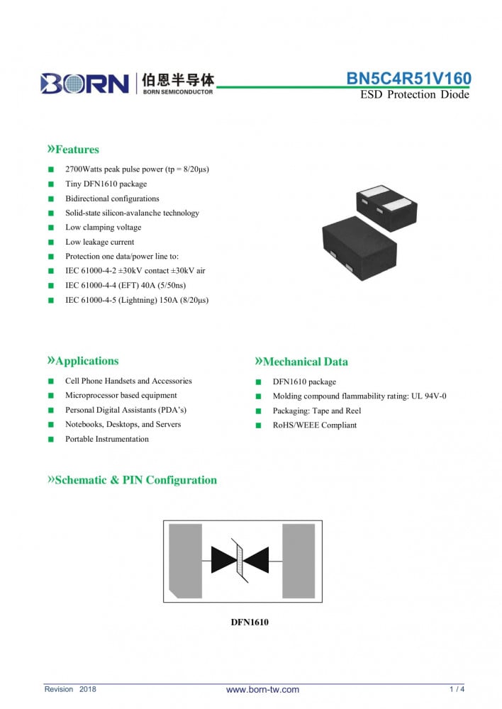 BN5C4R51V160 datasheet page 1