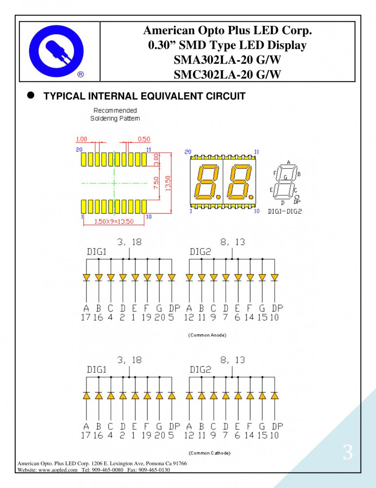 SMC302LA-20 technical document, page 3