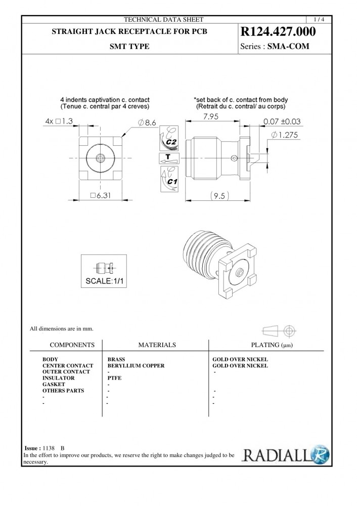 R124427000 technical document page 1