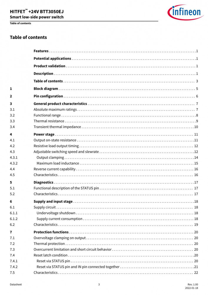 BTT3050EJ datasheet page 3