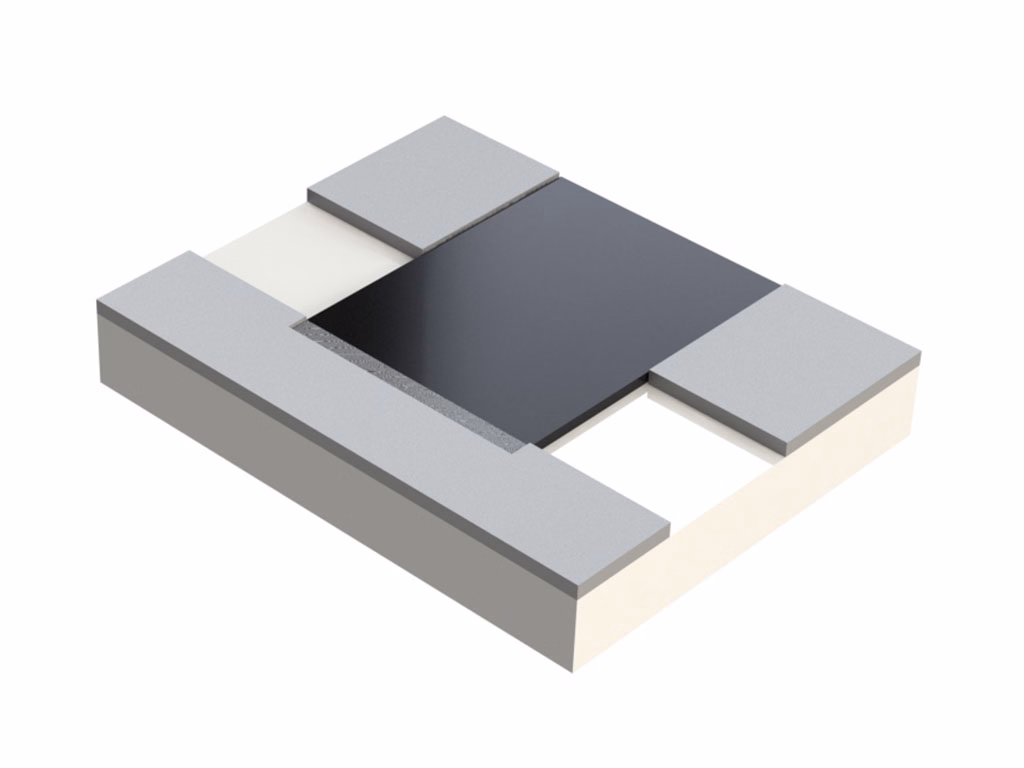 Chip Attenuator, DC-18 GHz, Chip Up: 0.2 Watts, Chip Down: 1.0 Watts, 6 dB, Silver over Nickel