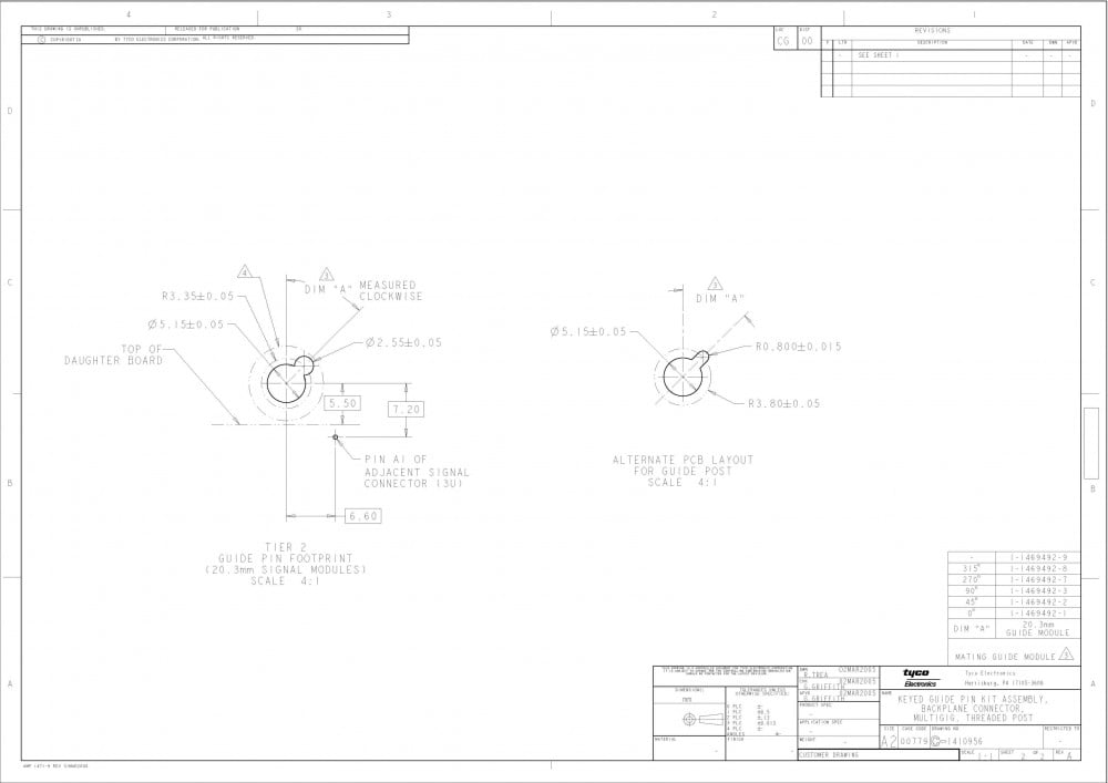 TE Connectivity 1410956-1 technical drawing preview, page 2