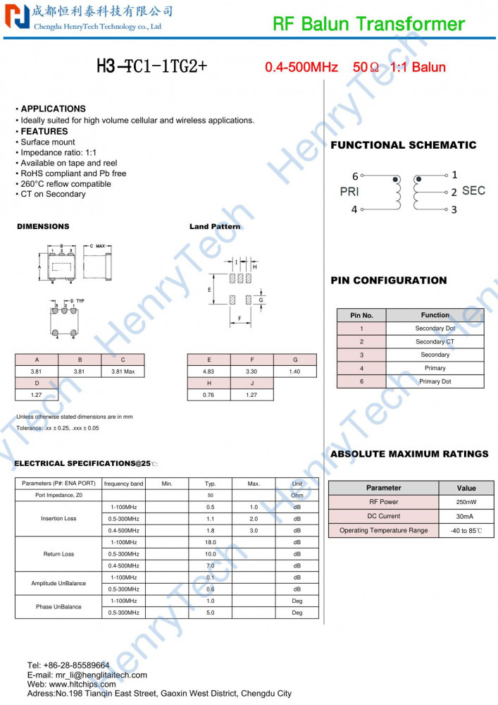 H3-TC1-1TG2+ product documentation page
