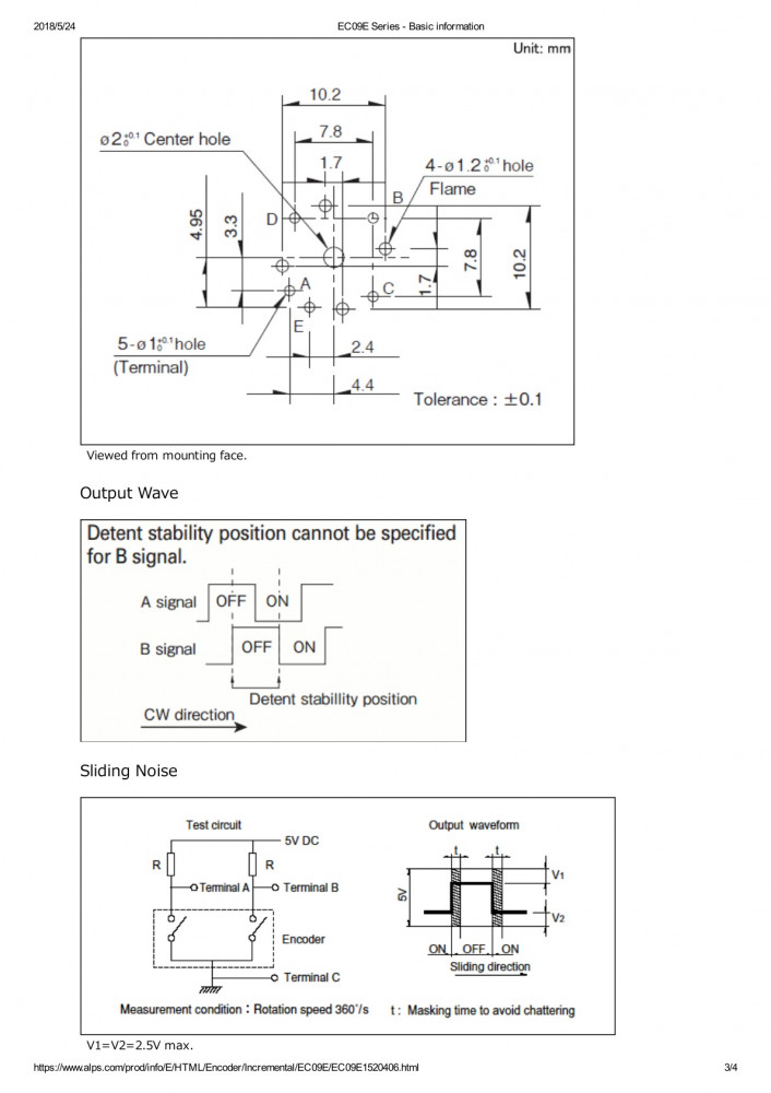 EC09E1520406 output waveform and sliding noise