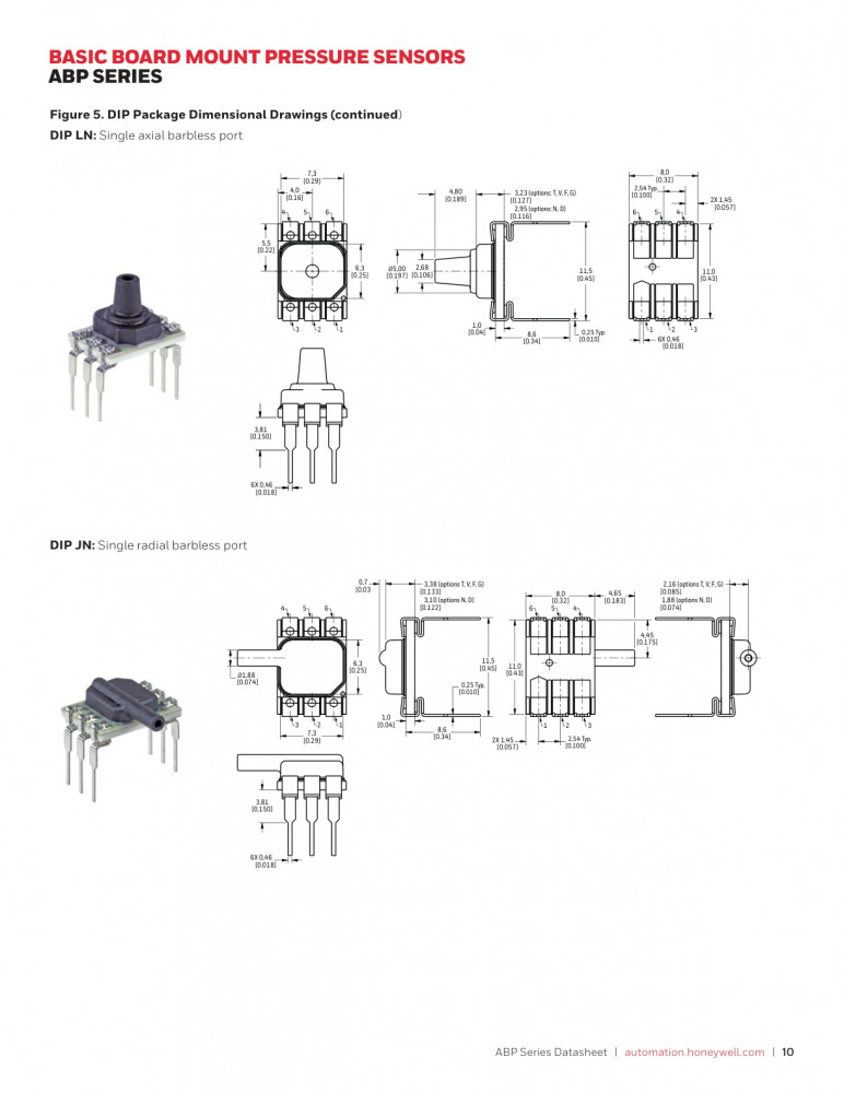 Honeywell ABP datasheet page 10