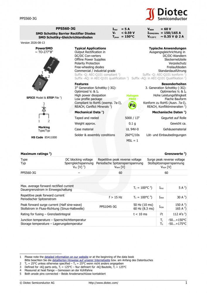 PPS560-3G datasheet page image 1