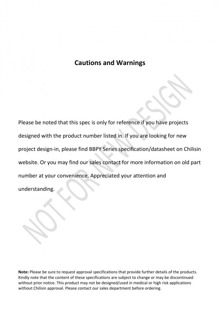 Chilisin datasheet page 1