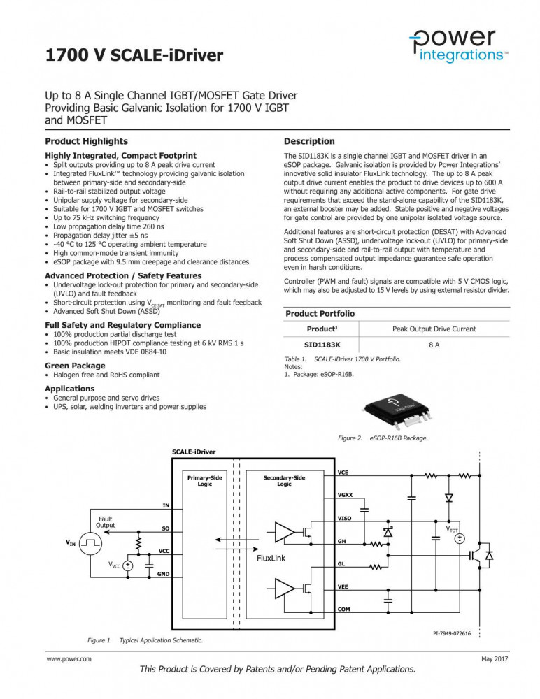SID1183K-TL technical document page 1