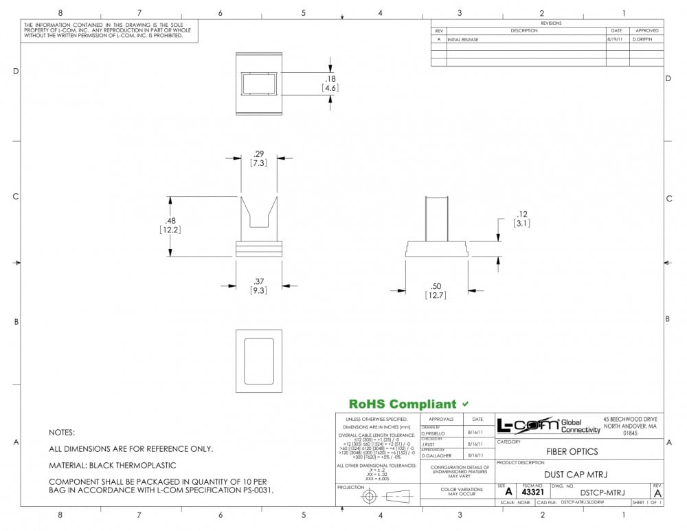 DSTCP-MTRJ technical document preview