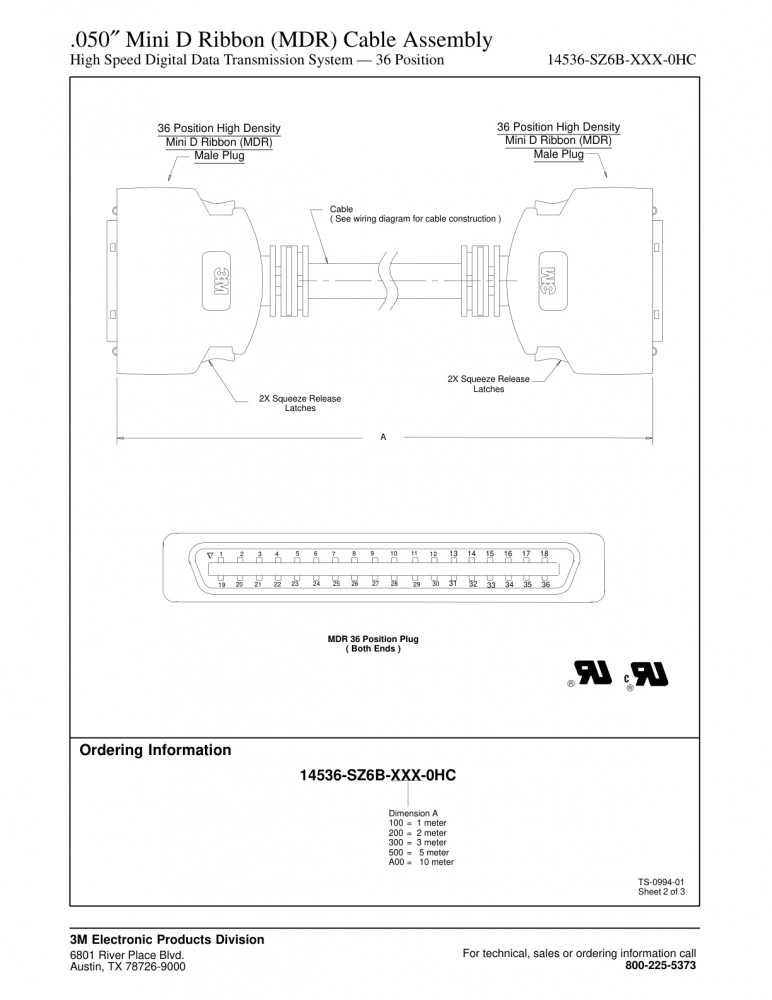 3M 14536-SZ6B-100-0HC datasheet sheet 2