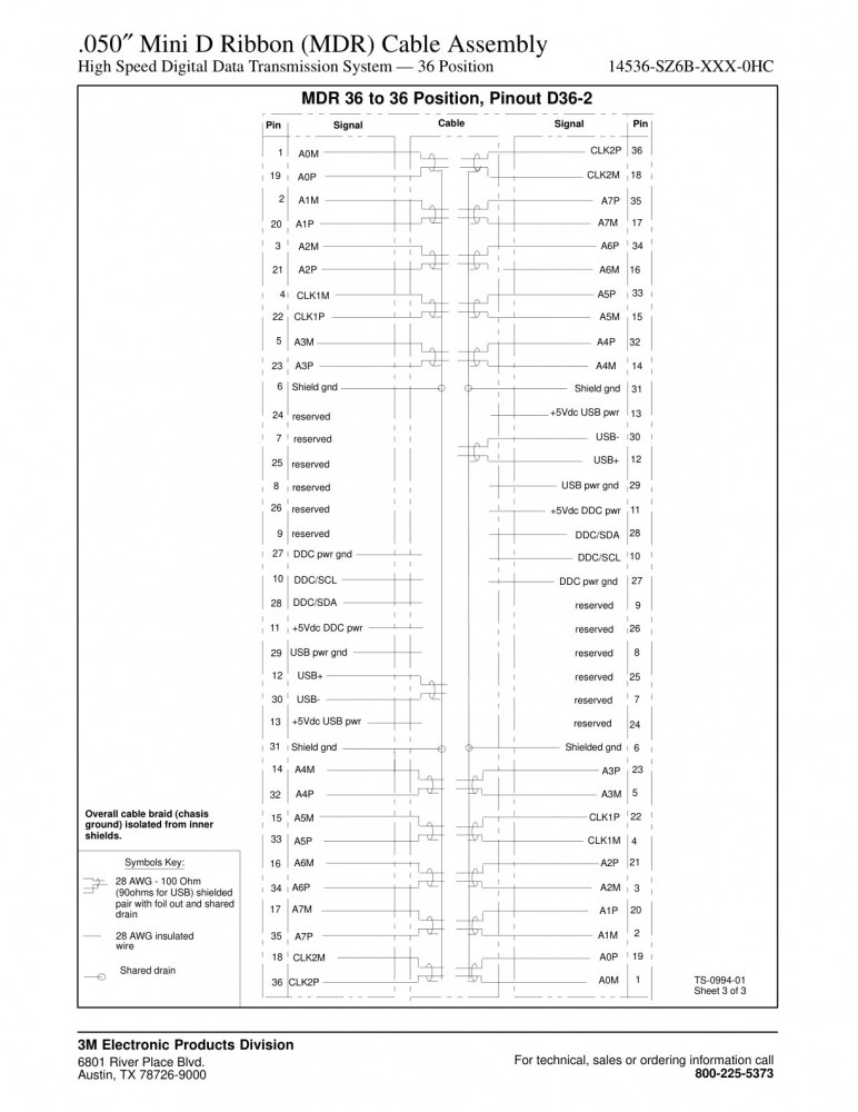 3M 14536-SZ6B-100-0HC datasheet sheet 3