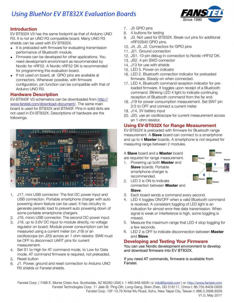 EV-BT832X technical document preview