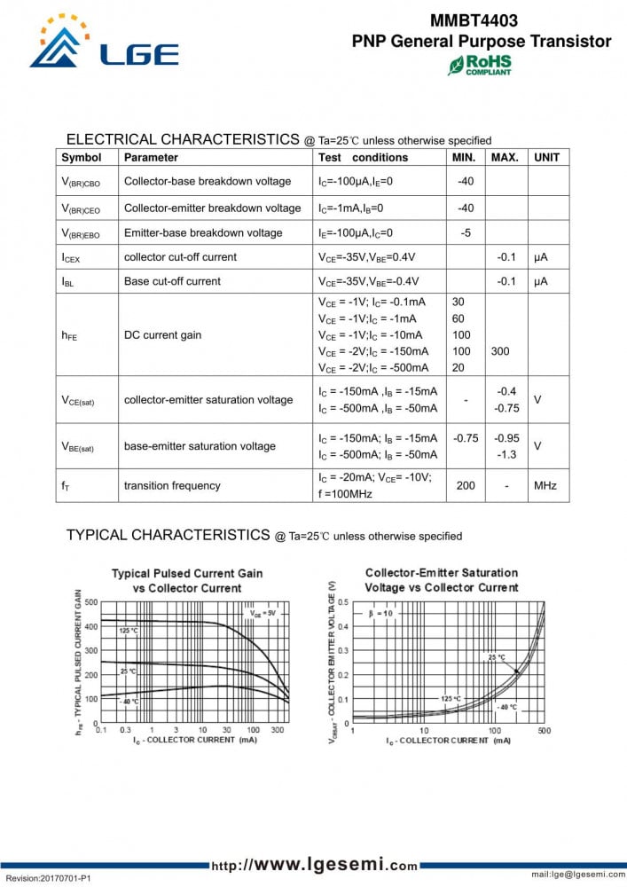 MMBT4403LT1 datasheet page 2