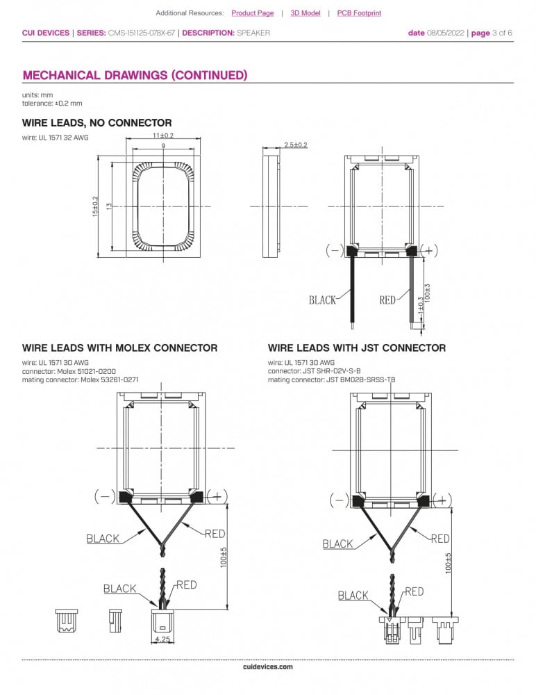 CUI CMS-151125-078L100-67 datasheet page 3