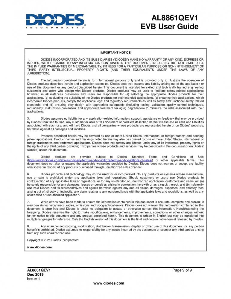 AL8861QEV1 technical document page 9