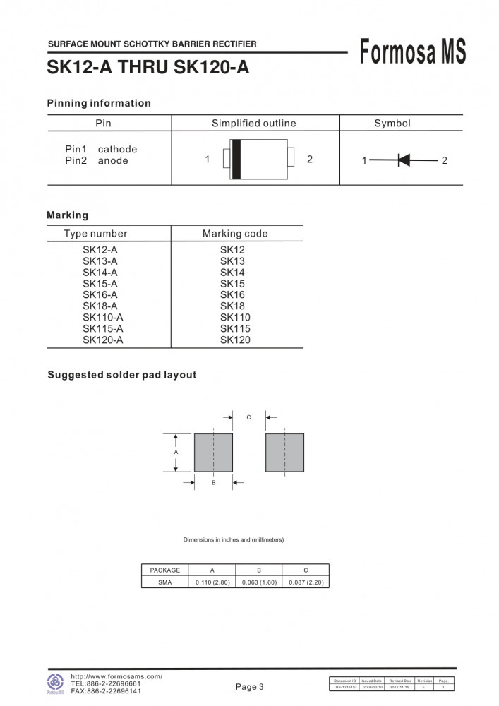 FMS SK16-A datasheet page 3