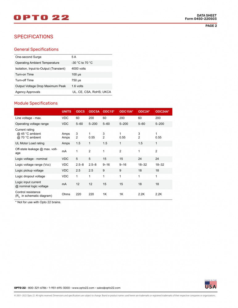 ODC5 technical document, page 2