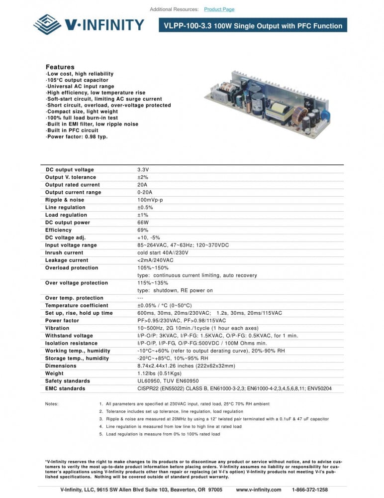 VHB75-D48-S5N technical document page 1