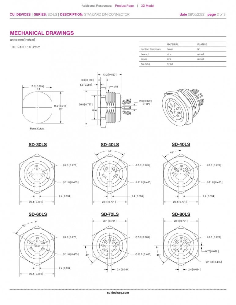 CUI SD-40LS datasheet page 2